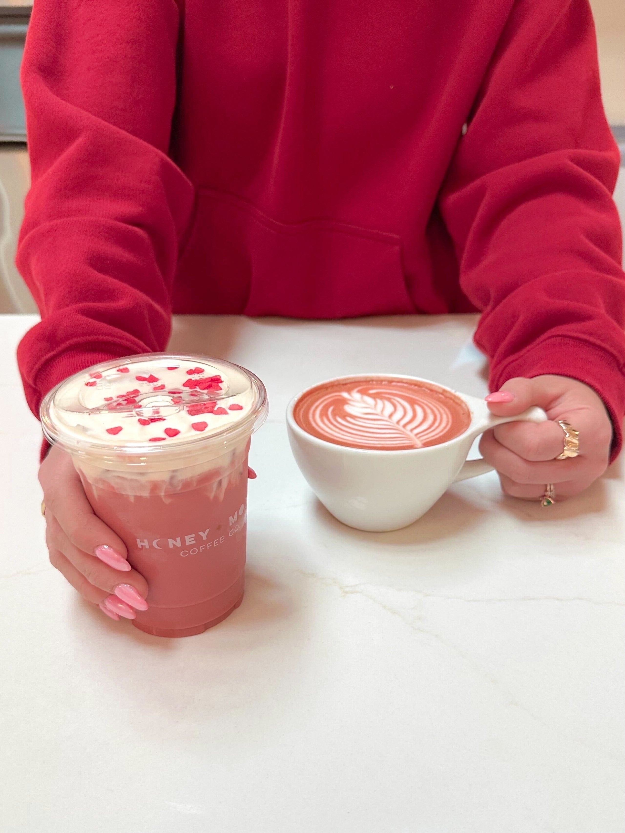 Red Velvet Latte | Honey Moon Coffee Co.